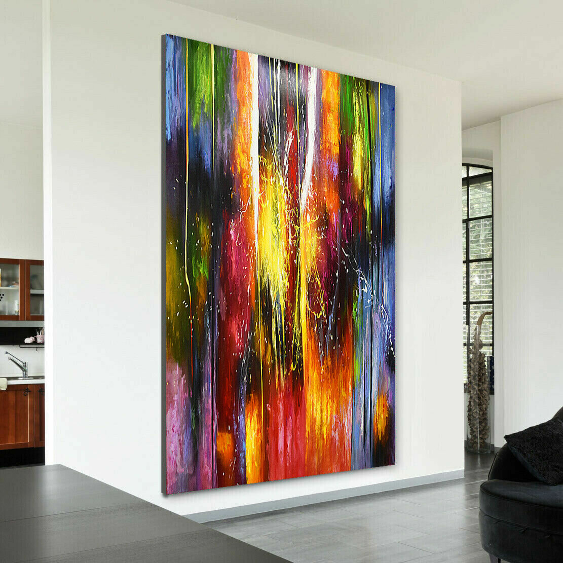 120 x 180 Original XXL Acryl Gemälde großes Bild Kunst Acrylbild Lein, 350,00