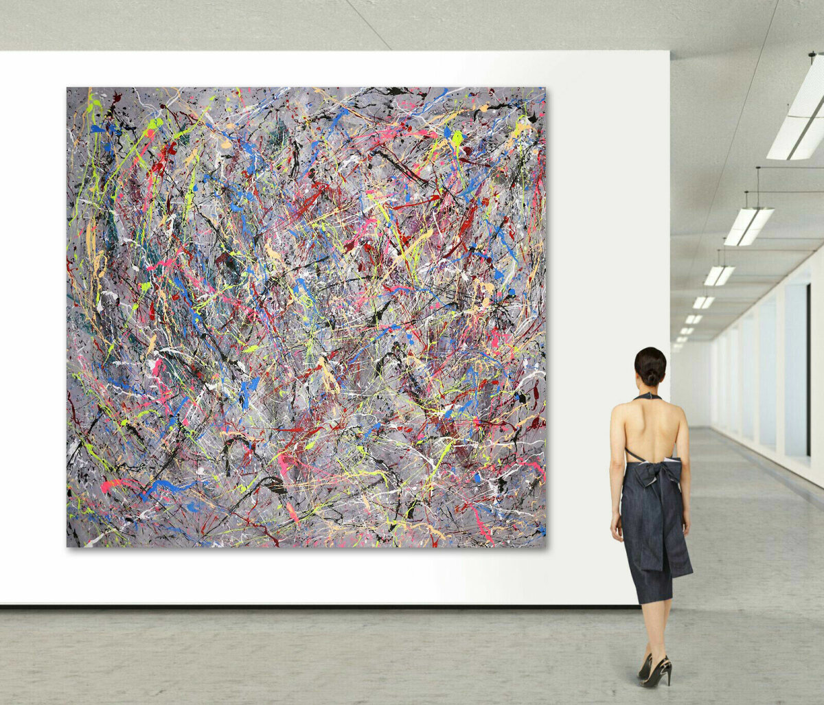 200 x 200 Original XXL Acryl Gemälde großes Bild Kunst Acrylbild Art , 550,00